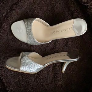Rampage | Shoes | Rampage Size 75 Silver Heels New Never Worn | Poshmark